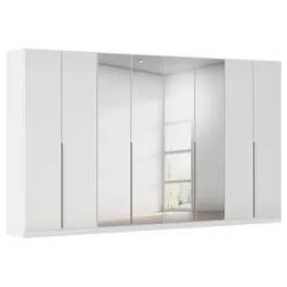 Dreht&uuml;renschrank OTTO HOME "Kleiderschrank Kleiderschr&auml;nke Schrank Garderobe AGORDO mit Glasfront", alpinwei&szlig;, glas kristallwei&szlig;, B:360cm H:229cm T:54cm, Holzwerkstoff, Schr&auml;nke, Dreht&uuml;renschrank, durchdachte Innenausstattung, in 8 Breiten und 2 H&ouml;hen MADE IN GERMANY