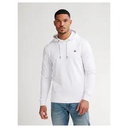 Kapuzensweatshirt PETROL INDUSTRIES, Herren, Gr. XXL, wei&szlig; (hellwei&szlig;), Sweatware, Obermaterial: 95% Baumwolle, 5% Elasthan, regular fit taillenbedeckt, ohne Ausschnitt, Rippb&uuml;ndchen, Sweatshirts, mit Logo Stickerei