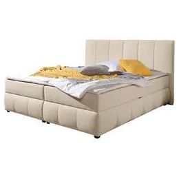 Boxbett OTTO HOME "Hartley inkl. Bettkasten und Topper, auch in &Uuml;berl&auml;nge erh&auml;ltlich", beige, B:212cm L:230cm, Komplettbetten, wahlweise mit Bonnell- oder TTFK-Matratze in H2, H3 o. H4 erh&auml;ltlich