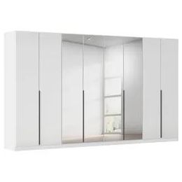 Dreht&uuml;renschrank OTTO HOME "Kleiderschrank Kleiderschr&auml;nke Schrank Garderobe AGORDO mit Glasfront", alpinwei&szlig;, glas kristallwei&szlig;, B:360cm H:210cm T:54cm, Holzwerkstoff, Schr&auml;nke, Dreht&uuml;renschrank, durchdachte Innenausstattung, in 8 Breiten und 2 H&ouml;hen MADE IN GERMANY