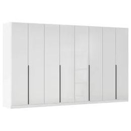 Dreht&uuml;renschrank OTTO HOME "Kleiderschrank Kleiderschr&auml;nke Schrank Garderobe AGORDO mit Glasfront", alpinwei&szlig;, glas kristallwei&szlig;, B:360cm H:229cm T:54cm, Holzwerkstoff, Schr&auml;nke, Dreht&uuml;renschrank, durchdachte Innenausstattung, in 8 Breiten und 2 H&ouml;hen MADE IN GERMANY