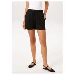 Shorts Aniston CASUAL, Damen, Gr. 34, N-Gr, schwarz, Web, Obermaterial: 98% Polyester, 2% Elasthan, Strukturmuster, unifarben, figurumspielend kurz, Hosen Shorts, aus strukturierter, elastischer Stoff-Qualit&auml;t - NEUE KOLLEKTION