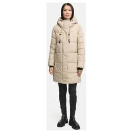 Winterjacke Marikoo "Kaituu XVI", Damen, Gr. XXL, light taupe, Obermaterial: 100% Polyester; Innenseite: 100% Polyester; Futter: 100% Polyester; Wattierung: 100% Polyester, Jacken Winterjacke, mit gro&szlig;er Kapuze