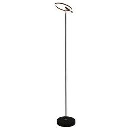 Searchlight Stehlampe "Space LED Floor Lamp, Black Metal", schwarz (schwarz und chrom), 1, H: 140cm, 1 Stk., Leuchten, Stehlampe