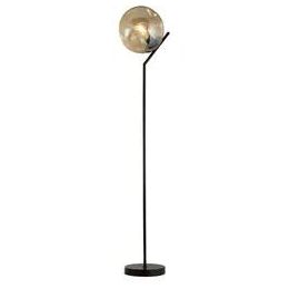 Searchlight Stehlampe "Punch Floor Lamp - Black Metal & Champagne Punched Glass", schwarz, 1, H: 137cm, 1 Stk., Leuchten, Stehlampe