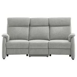 3-Sitzer Home Affaire "Turin Sofa mit elektrischer Relaxfunktion, Breite 226 cm", grau, B:226cm H:107cm T:97cm, 94% Polyester, 6% Nylon, Sofas, inkl. Tisch, USB & Steckdose, Federkern & pflegeleichtem Bezug