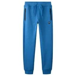 Jogginghose name it "NKMVIMO f&uuml;r Jungen mit B&uuml;ndchen und Stretchkomfort", M&auml;dchen, Gr. 164, N-Gr, delft, Sweatware, Obermaterial: 60% Baumwolle, 40% Polyester, regular fit kn&ouml;chellang, Hosen Jogginghose, unifarben, casual, regular fit, Baumwollmischung, Rundhals