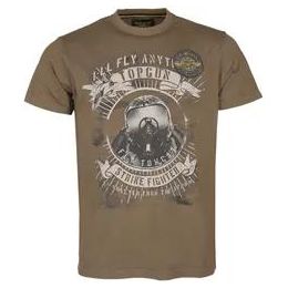 T-Shirt Top Gun "TG25012", Herren, Gr. 3xl, gr&uuml;n (olive), Oberstoff: 100% Baumwolle, Rundhals, Shirts T-Shirt