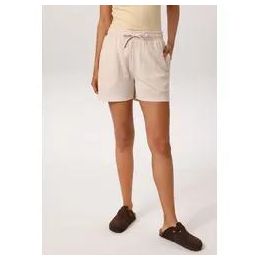 Shorts Aniston CASUAL, Damen, Gr. 40, N-Gr, beige (hellbeige), Web, Obermaterial: 98% Polyester, 2% Elasthan, Strukturmuster, unifarben, figurumspielend kurz, Hosen Shorts, aus strukturierter, elastischer Stoff-Qualit&auml;t - NEUE KOLLEKTION
