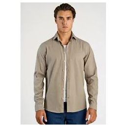 Flanellhemd LINDBERGH "Freizeithemd Relaxed Fit", Herren, Gr. XXL, Normalgr&ouml;&szlig;en, dusty gr&uuml;n, Obermaterial: 98% Baumwolle, 2% Elasthan, Hemden
