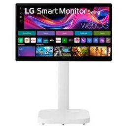 LG LED-Monitor "32U889SA 31,5 Zoll 4K-UHD IPS-Smart Monitor", Energieeffizienz: F (A-G), wei&szlig;, B:72,74cm H:43,74cm T:2,78cm, Monitore, mit Touchscreen und Standfu&szlig; mit Rollen