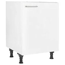 Sp&uuml;lenschrank Nobilia "Laser", Ausrichtung w&auml;hlbar, vormontiert, in den Breiten", front: alpinwei&szlig;, korpus: alpinwei&szlig;, B:60cm H:87cm T:58,3cm, Schr&auml;nke, Sp&uuml;lenschrank, 45 und 60 cm, mit h&ouml;henverstellbaren Sockelf&uuml;&szlig;en