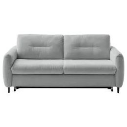 2-Sitzer Home Affaire "Clevina, Schlafsofa mit Kaltschaummatratze, Breite 176 cm", grau, B:176cm H:84cm T:102cm, 100% Polyester, Sofas, Sofa & Bett in einem &ndash; kinderleicht ausklappbar & freistellbar im Raum