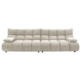4-Sitzer Home Affaire "Cozy Bubble, mit klappbaren Armlehnen, Breite 290cm", nature, B:290cm H:85cm T:108cm, Sofas, mit eleganter Steppung, Rundumbezug & weicher Polsterung