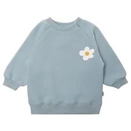 Sweatshirt Liliput "G&auml;nseblume", M&auml;dchen, Gr. 98/104, blau (hellblau), 80% Baumwolle, 20% Polyester, bedruckt, normal, Rundhals, Sweatshirts Sweatshirt, mit niedlichem G&auml;nsebl&uuml;mchen-Print