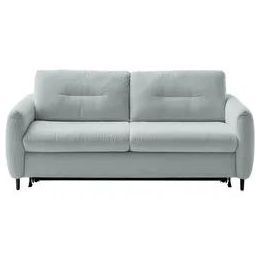 3-Sitzer Home Affaire "Clevina, Schlafsofa mit Kaltschaummatratze, Breite 216 cm", sage, B:216cm H:84cm T:102cm, 100% Polyester, Sofas, Sofa & Bett in einem &ndash; kinderleicht ausklappbar & freistellbar im Raum