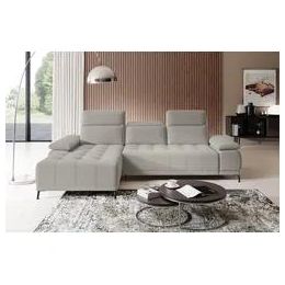 Ecksofa WERK2 "Focus-S, inkl. elektr. Sitzvorzug, manuelle Kopfteilverstellung", natur, B:277cm H:82cm T:177cm, 92% Polyester, 8% Nylon, Sofas, Ecksofa, elektr. Sitztiefenverstellung, flexible Kopfst&uuml;tzen, 12cm F&uuml;&szlig;e, L-Form