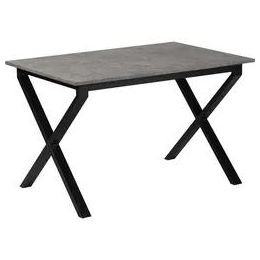 Esstisch OTTO HOME "Boddhi", zement, optik, schwarz, B:120cm H:75cm T:80cm, Tische, Esstisch, schwarzes Metallgestell, Plattenvarianten w&auml;hlbar, sowie Gr&ouml;&szlig;en