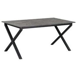 Esstisch OTTO HOME "Boddhi", zement, optik, schwarz, B:160cm H:75cm T:90cm, Tische, Esstisch, schwarzes Metallgestell, Plattenvarianten w&auml;hlbar, sowie Gr&ouml;&szlig;en