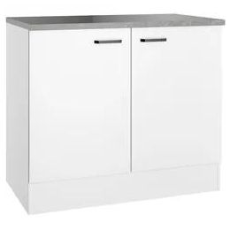 Sp&uuml;lenschrank Optifit "OPTImulti", wei&szlig;, wei&szlig;, B:100cm H:88cm T:60cm, Holzwerkstoff, Schr&auml;nke, Sp&uuml;lenschrank, Breite 100 cm, Tiefe 60 cm, mit 2 T&uuml;ren, inkl. Arbeitsplatte