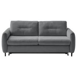 3-Sitzer Home Affaire "Clevina, Schlafsofa mit Kaltschaummatratze, Breite 216 cm", anthrazit, B:216cm H:84cm T:102cm, 100% Polyester, Sofas, Sofa & Bett in einem &ndash; kinderleicht ausklappbar & freistellbar im Raum