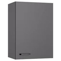 H&auml;ngeschrank KOCHSTATION "KS-Paula", anthrazit, anthrazit, B:50cm H:70,4cm T:34,9cm, Schr&auml;nke, H&auml;ngeschrank, 50 cm breit, 70 cm hoch, mit 1 T&uuml;r, 2 Einlegeb&ouml;den