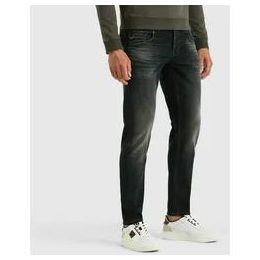 PME-Legend Tapered-fit-Jeans PME LEGEND "Jeans Carior PTR450", Damen, Gr. 33, L&auml;nge 30, blau (comfort denim schwarz), Denim/Jeans, Obermaterial: 95% Baumwolle, 4% Polyester, 1% Elasthan, unifarben, regular fit kn&ouml;chellang, Jeans, im Five-Pocket Style