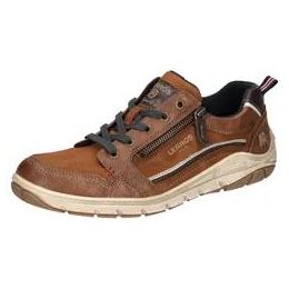 Sneaker Lerros, Herren, Gr. 40, cognac, Lederimitat, kontrastfarbene Details, Schuhe Sneaker, Schn&uuml;rschuh, Freizeitschuh, Halbschuh mit Rei&szlig;verschluss