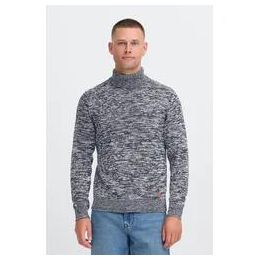 Rollkragenpullover Blend "BHDami", Herren, Gr. M, blau (marineblaus), Grobstrick, 70% Baumwolle (Recycled), 30% Polyester (Recycled), meliert, normal normal, hoch geschlossener Ausschnitt, Pullover Rollkragenpullover, Stilvoller Basic Strickpullover mit Rollkragen
