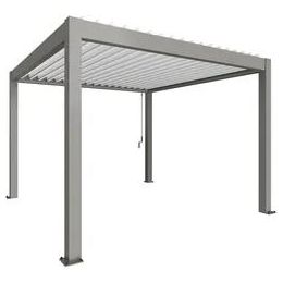 Pergola BioHort "3,5x3,5, verschiedene Farben", quarzgrau, metallic, B:367,5cm H:264cm T:367,5cm, Pergolen, ausgezeichnet mit dem Red Dot Design Award