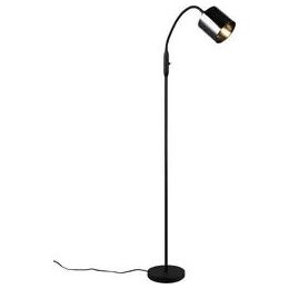 Trio REALITY LEUCHTEN Stehlampe "JASON, Stehleuchte 1-flammig exkl 1x E14 max 10W, H&ouml;he 130cm, &Oslash; 20cm", rauchgrau schwarz, 1, &Oslash; 12cm H: 130cm, 1 Stk., Leuchten, mit Kippschalter, Leuchtenkopf flexibel ausrichten, Kabel 180cm, Stehlampe