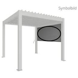 Rollo BioHort "f&uuml;r Pergola 4m, elektrisch, verschiedene Farben", quarzgrau, metallic, B:364cm H:235cm, Polyester, Polyvinylchlorid (PVC), Rollos, Sonnenschutzrollo