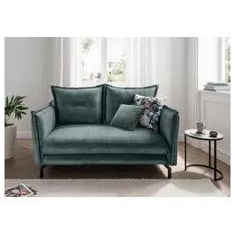2-Sitzer Home Affaire "LAVA Breite 168 cm, modern & elegant, aktuelle Kissenoptik, bequem", ocean, t&uuml;rkis, B:168cm H:94cm T:110cm, Sofas, Armlehnen verstellbar