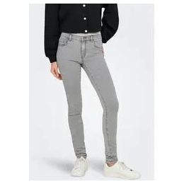 Skinny-fit-Jeans Only "ONLRAIN LIFE REG SKINNY DNM", Damen, Gr. L (40), L&auml;nge 30, light grau denim, Denim/Jeans, Obermaterial: 53% Viskose, 29% Baumwolle, 17% Polyester, 1% Elasthan, unifarben, skinny fit kn&ouml;chellang, Jeans, mit G&uuml;rtelschlaufen