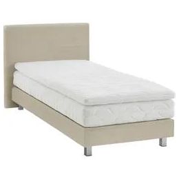 Boxbett "Kiss, wahlweise mit Topper in verschiedenen H&auml;rtegraden erh&auml;ltlich", beige, B:105cm L:210cm, Westfalia Schlafkomfort, Komplettbetten