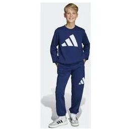 Trainingsanzug Adidas SPORTSWEAR "ESSENTIALS KIDS", Jungen, Gr. 140, dunkelblau, wei&szlig;, Obermaterial: 70% Baumwolle, 30% Polyester, Sportanz&uuml;ge Trainingsanzug