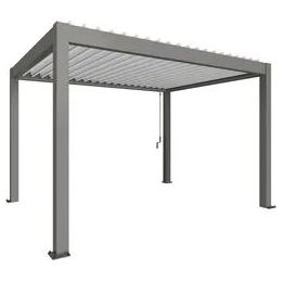 Pergola BioHort "4x3, verschiedene Farben", quarzgrau, metallic, B:404,5cm H:264cm T:312cm, Pergolen, ausgezeichnet mit dem Red Dot Design Award