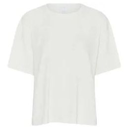 Pyjama CCDK COPENHAGEN "CCDK Copenhagen sleep shirt Anna", Damen, Gr. XS, snow wei&szlig;, Obermaterial: 68% Viskose, 28% Baumwolle, 4% Elasthan, Homewear-Sets Pyjama