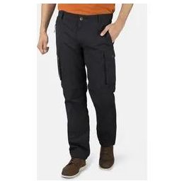 Cargohose HERO by John Medoox "Canvas Cargohose", Herren, Gr. 33, L&auml;nge 32, grau (schwarz asphalt), Twill, 65% Polyester, 35% Baumwolle, gerade lang, Hosen Cargohose, Cargo Hose Outdoorhose Casual Twill f&uuml;r Herren