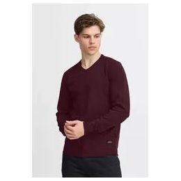 Strickpullover Blend "BHBruton", Herren, Gr. XXL, winetasting, 100% Polyester, meliert, Basic, regular fit normal, V-Ausschnitt, eng, Pullover Strickpullover, Stilvoller Strickpullover mit V-Ausschnitt