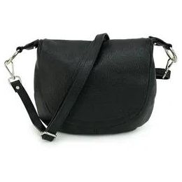 Schultertasche Harpa "KLEA", Damen, Gr. B/H/T: 7,5cm x 23,5cm x 30cm, schwarz, Leder, unifarben, Taschen Schultertasche, aus echtem Leder