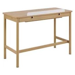 Schreibtisch Actona GROUP "Alpena, Arbeitstisch, B&uuml;rotisch, Tisch", eiche, eiche, eiche, B:110cm H:75cm T:50cm, Tische, Schreibtisch, Breite 120 cm, skandinavischer Stil, Holzoptik, beige, Schublade, FSCTM