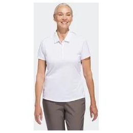 Poloshirt Adidas PERFORMANCE "SOLID PERFORMANCE SHORT SLEEVE F&Uuml;R DAMEN", Damen, Gr. XXL, wei&szlig;, Obermaterial: 100% Polyester, Shirts, mit Druckknopfverschluss, aus Polyester, leichtes Pikeematerial