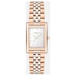 Quarzuhr Liebeskind Berlin "Classic Square", ros&eacute;goldfarben, wei&szlig;, Armbanduhren, Damen, Quarzuhr, Armbanduhr, Damenuhr, Edelstahlarmband, analog