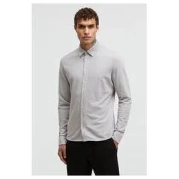 Langarmhemd CMPD, Herren, Gr. M, Normalgr&ouml;&szlig;en, grau melange, Flanell, Material: 100% Baumwolle, gemustert, slim fit normal, 1-Knopf-Manschette, Hemden, mit Kentkragen
