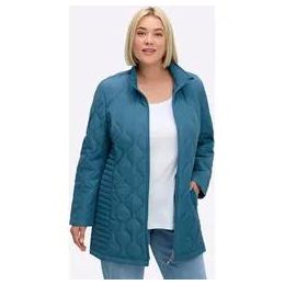 Steppjacke sheego, Damen, Gr. 58, topas, 100% Polyester, Wattierung:100% Polyester, unifarben, Jacken Steppjacke
