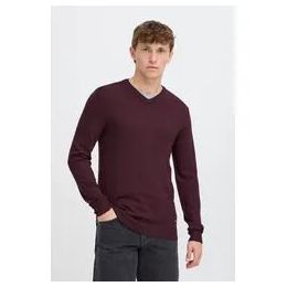 Strickpullover Blend "BHWeber", Herren, Gr. M, winetasting, 78% Viskose, 22% Polyester, unifarben, Basic, regular fit normal, V-Ausschnitt, eingesetzt, Pullover Strickpullover, Stilvoller Strickpullover