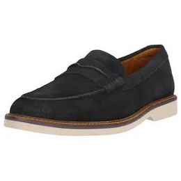 Slipper Clarks "Atticus", Herren, Gr. 42,5, dunkelblau, Leder, Schuhe Slipper, in eleganter und atmungsaktiver Konstruktion