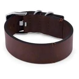 Lederarmband Fynch-Hatton "Schmuck Geschenk Armband The Wide Leather", braun (edelstahlfarben, braun), Armb&auml;nder, Herren, 27cm, Edelstahl Leder, Edelstahl, Leder, Lederarmband