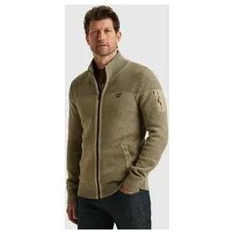 PME-Legend Strickjacke PME LEGEND, Damen, Gr. 3XL, seneca rock, Strick, Obermaterial: 100% Baumwolle, regular fit h&uuml;ftbedeckend, ohne Ausschnitt, angesetztes B&uuml;ndchen, Strickjacken Strickjacke